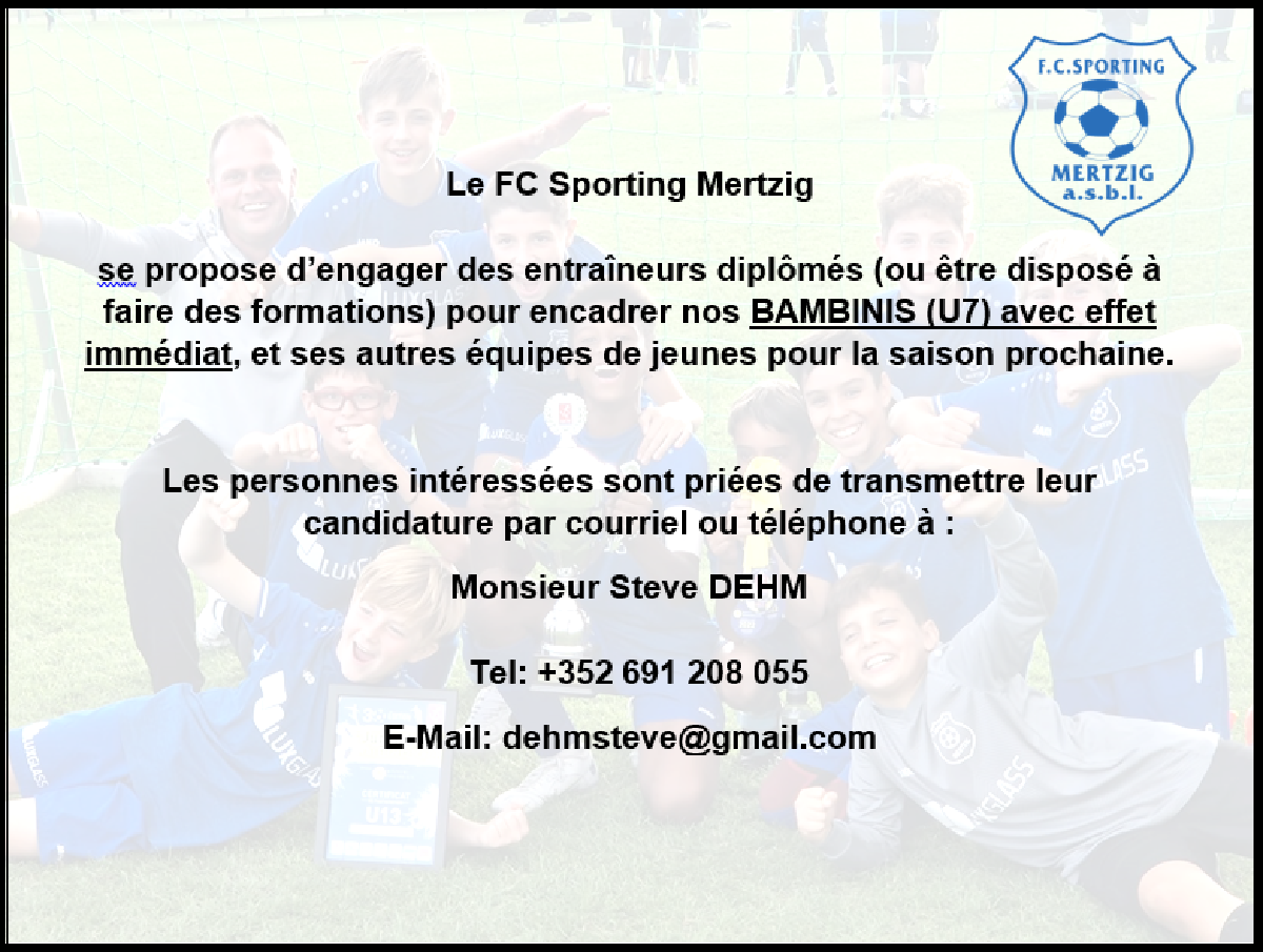 FC Sporting Mertzig - Trainer gesicht!