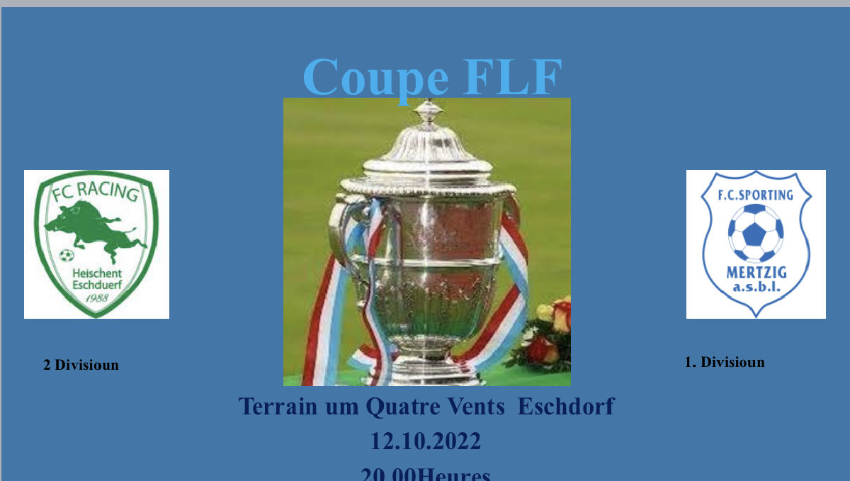 FC Sporting Mertzig - Coupe FLF