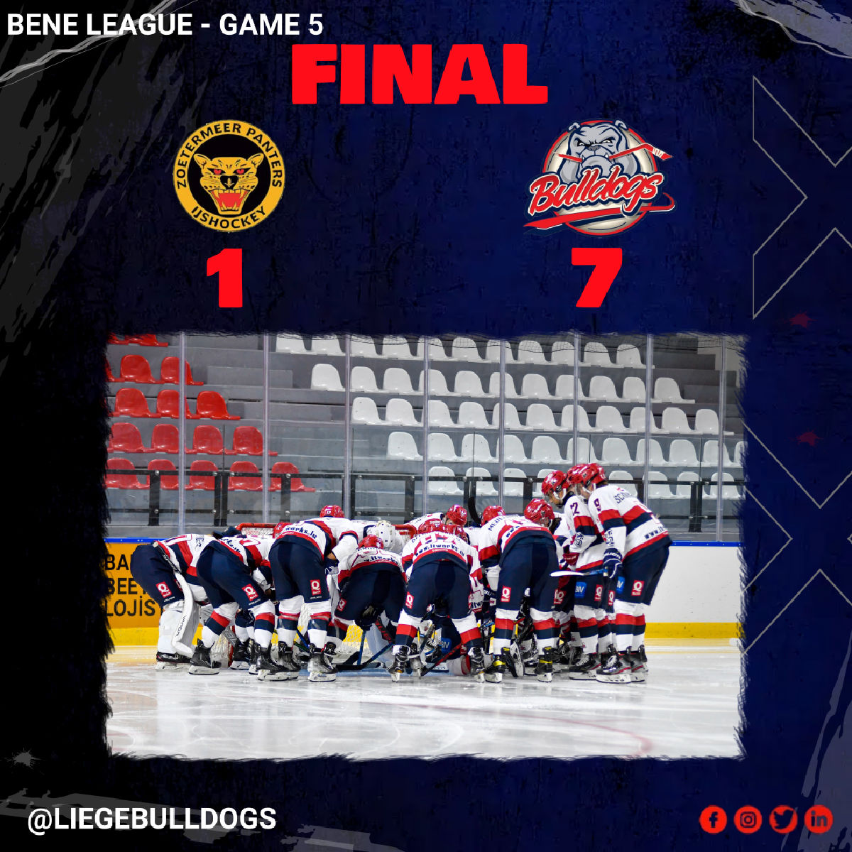 Bulldogs de Liège - ZOETERMEER VS BULLDOGS DE LIÈGE 7-1