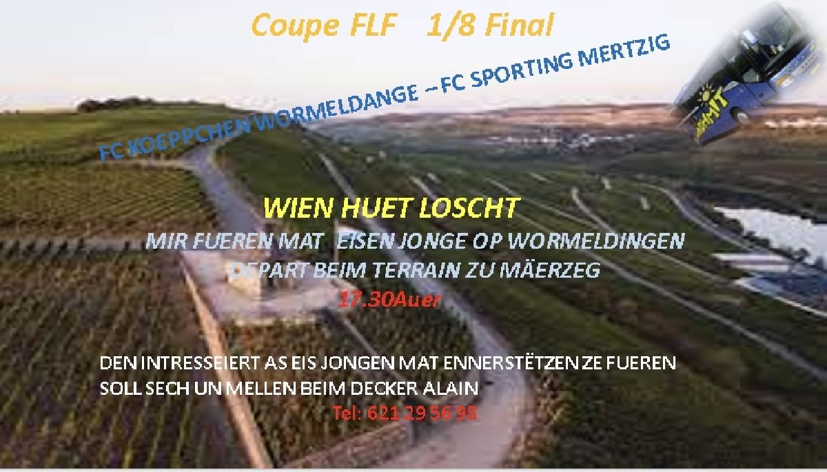 FC Sporting Mertzig - Coupe FLF 1/8 Final